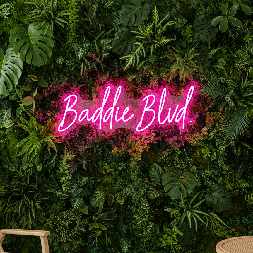 Baddie Blvd. Custom Neon Sign – Light Your Way