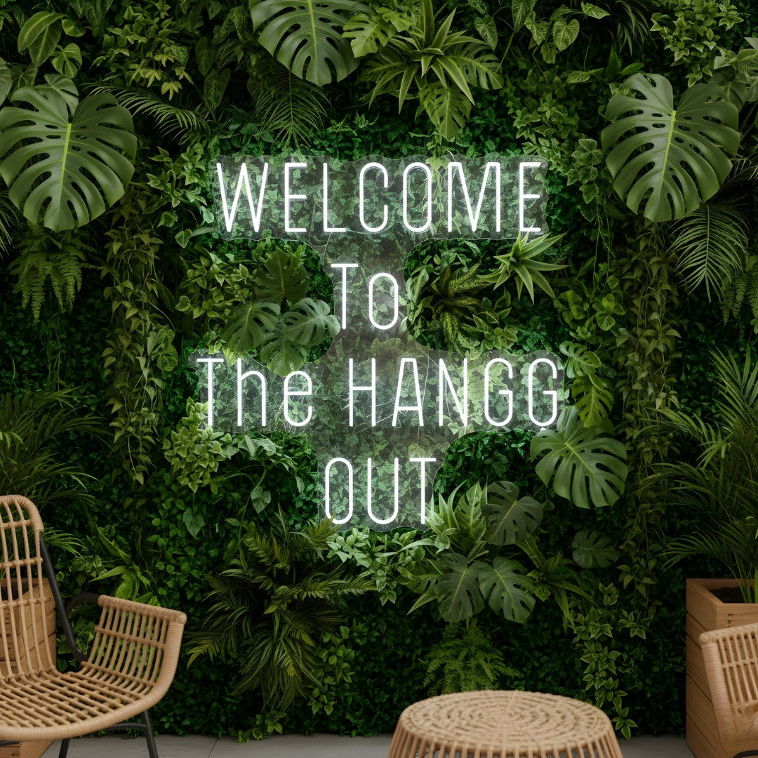 Welcome to the Hangg Out Custom Neon Sign – Light Your Way